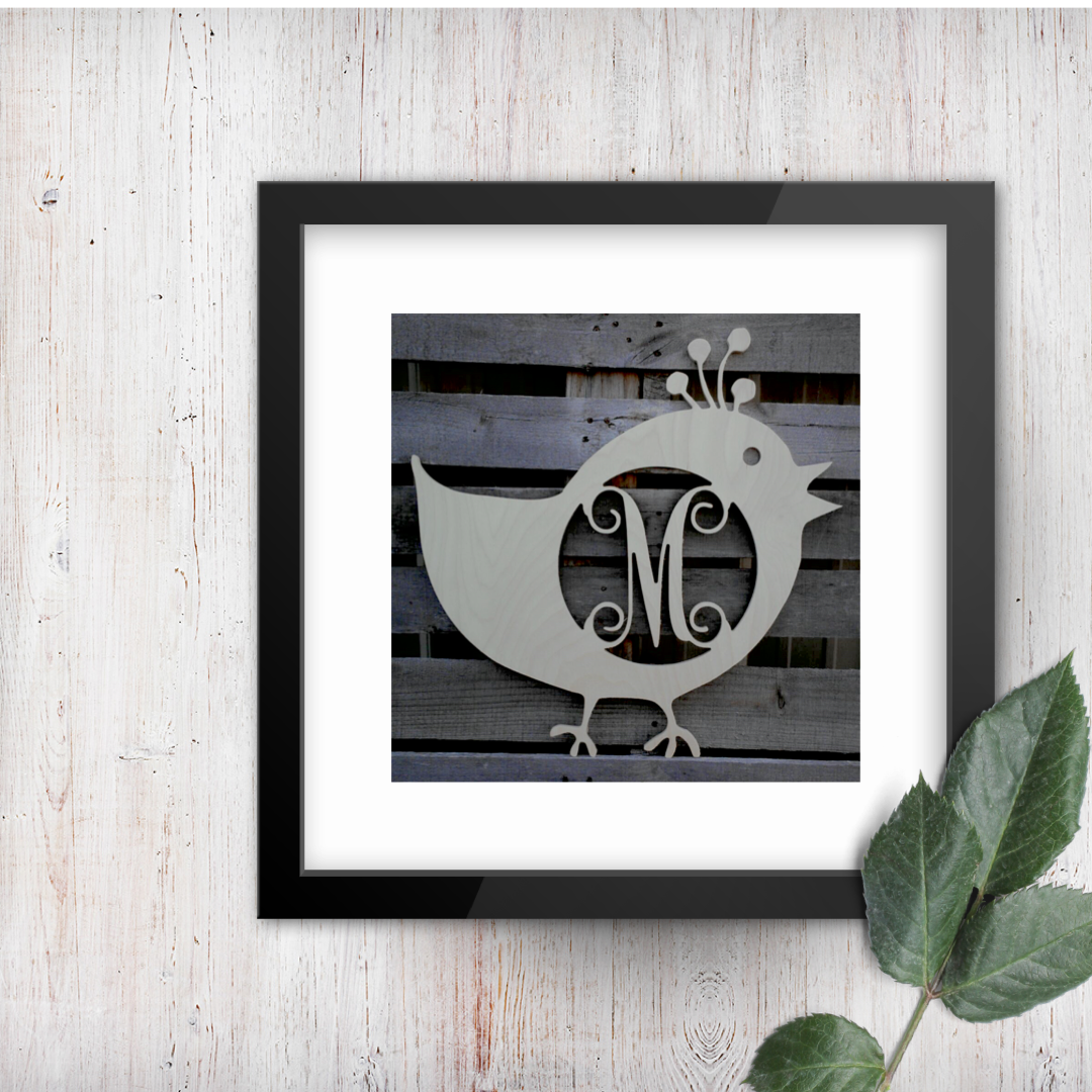 Chick-A-Dee Single-Letter Monogram – Studio 29 Eleven
